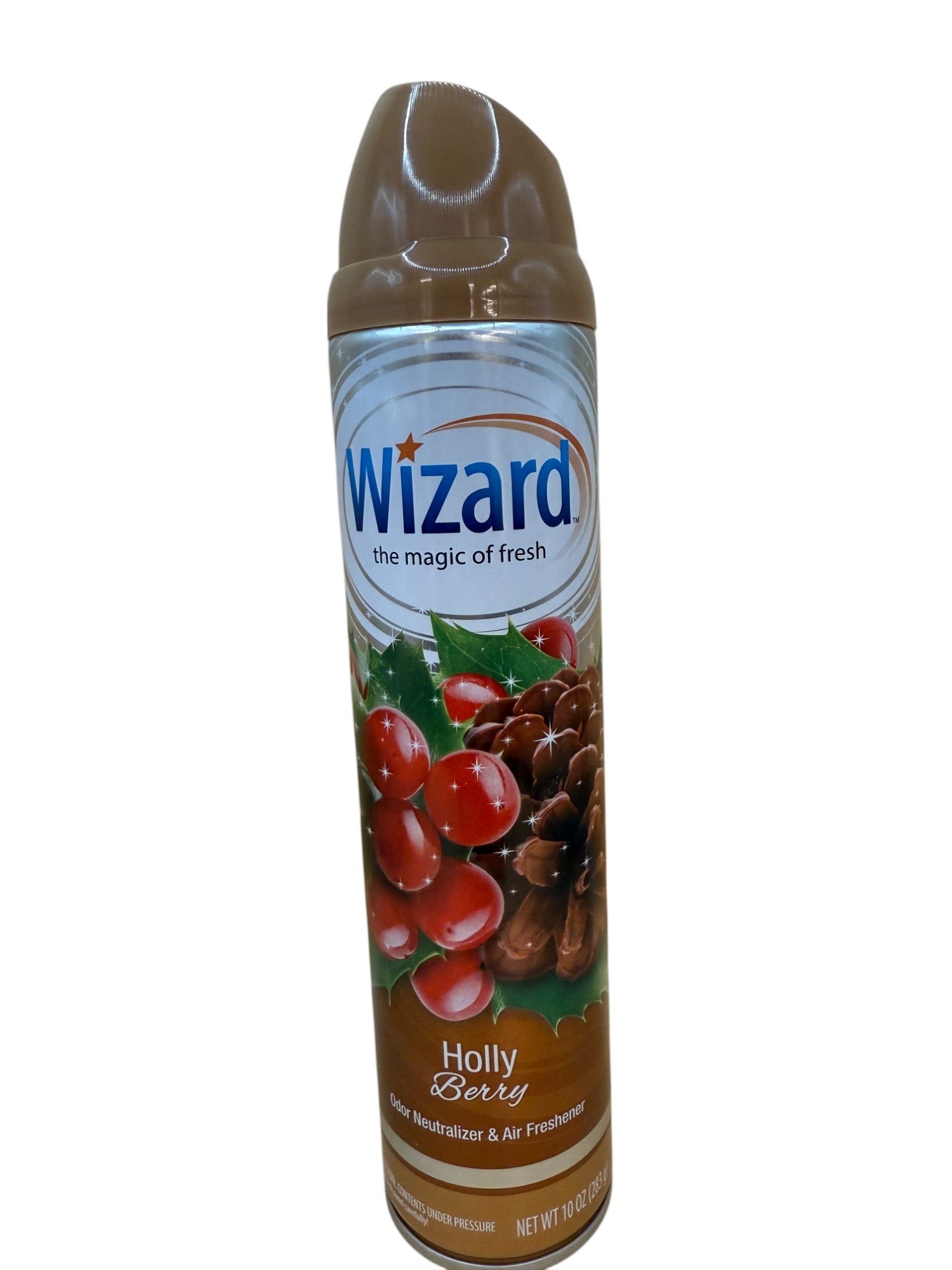 WIZARD 10oz AIR FRESHENER SPRAY-HOLLY BERRY. (SKU #80408)